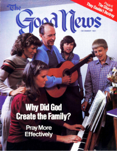 The Good News Magazine 1980-1986 - Church Of God Little Flock